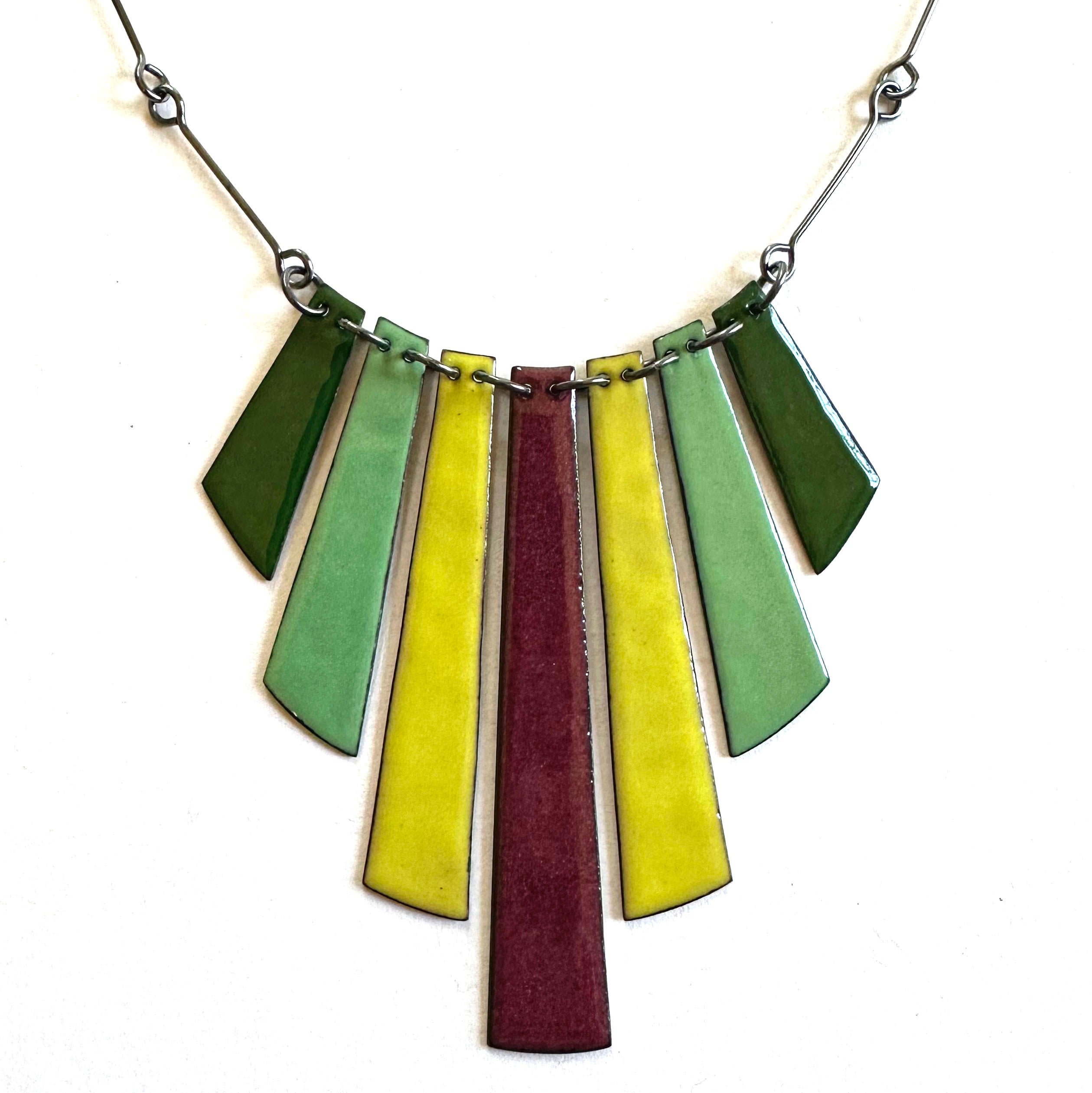 Reversible Wedge Neckpiece - Berry, Citron, Willow, Forest (Blue ...