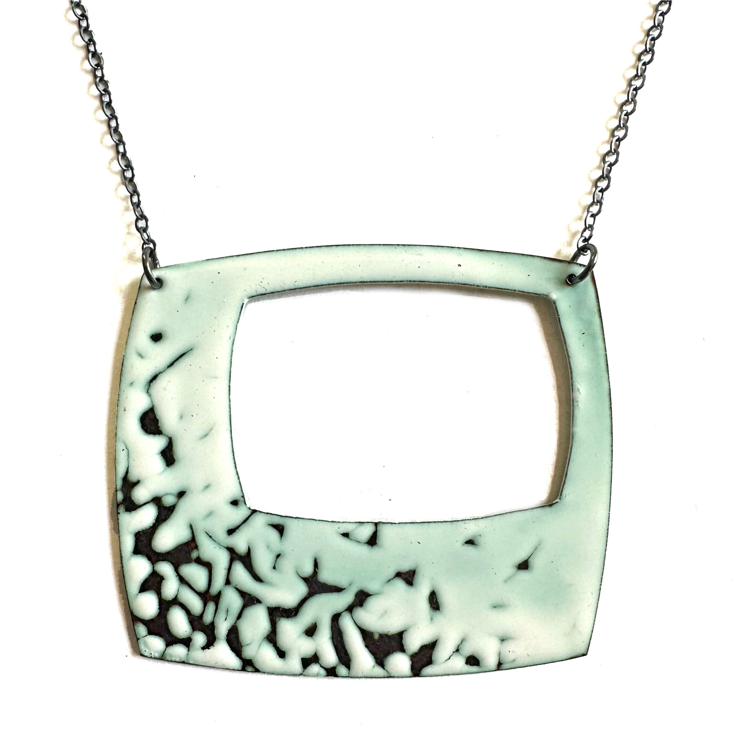 Mod Square Necklace - Bird Prints Design | CopperTide